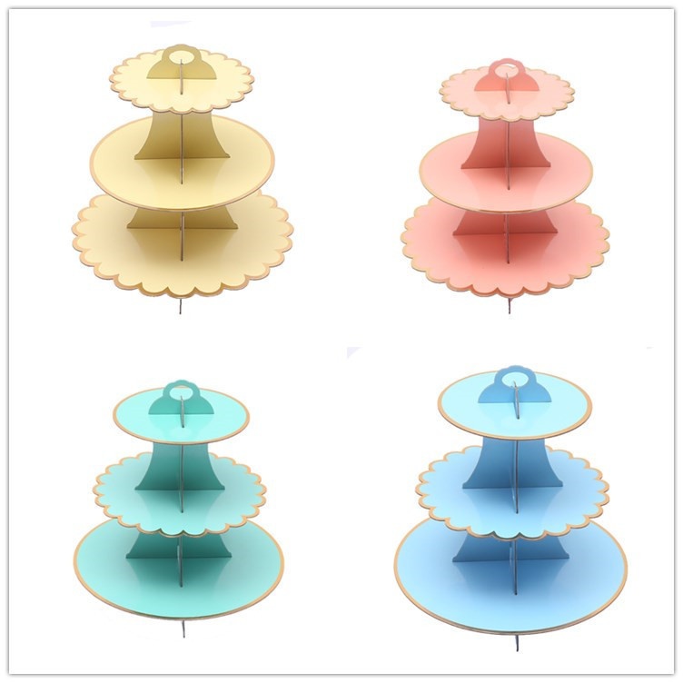 3 Tier Paper Cake Stands factory price customized Cardboard Sandwich ...